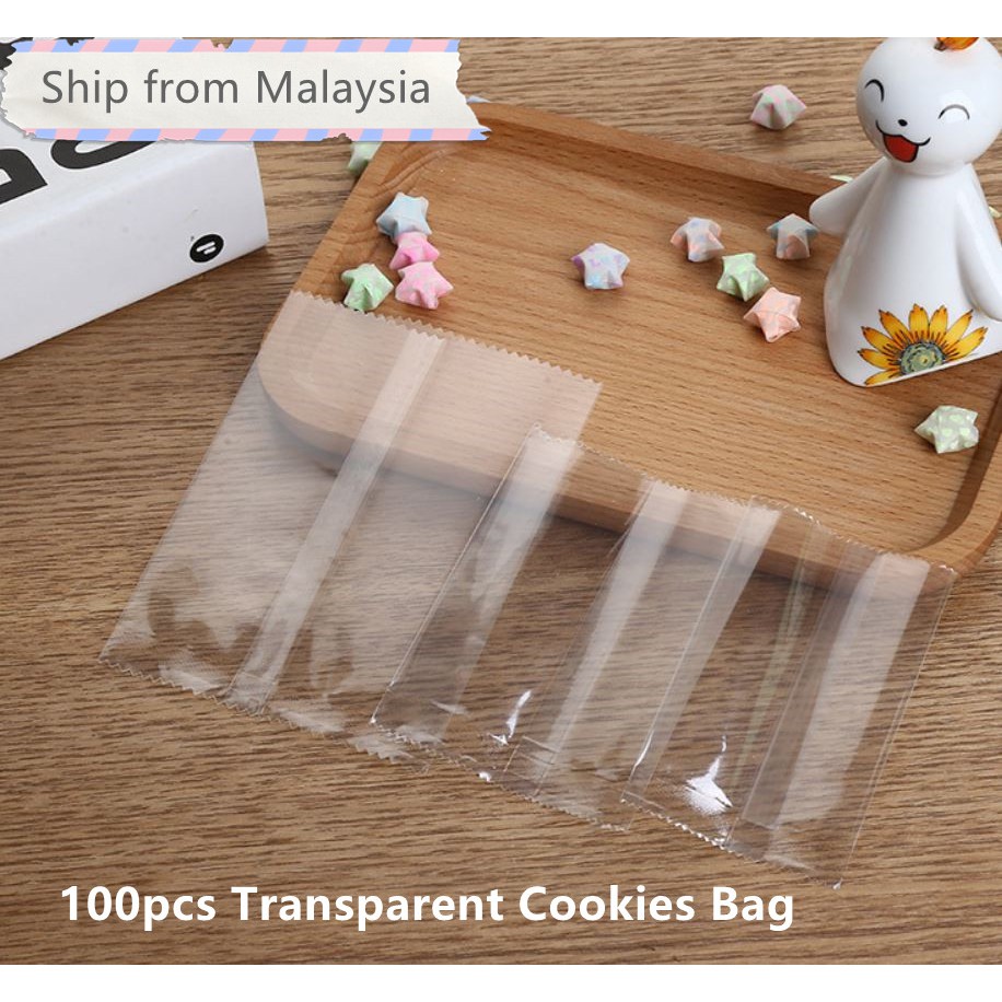 100pcs Transparent Cookies Bag | Shopee Malaysia