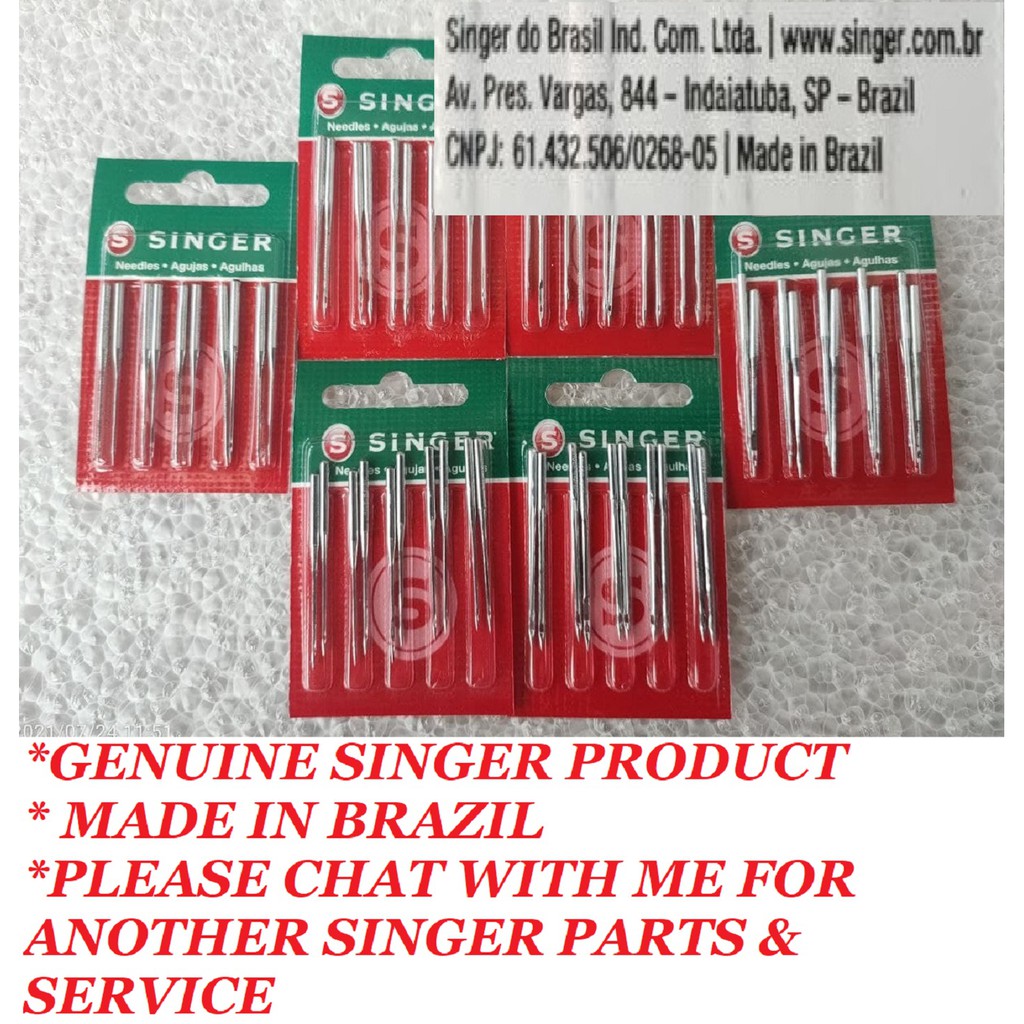 SINGER NEEDLE JARUM 1955 SAIZ 10 12 13 14 16 18 22 MESIN JAHIT LURUS ...