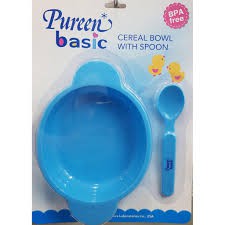 Pureen Basic Cereal Bowl With Spoon (BLUE) | Shopee Malaysia