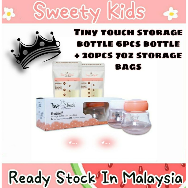 *READY STOCK*Tiny Touch Breastmilk Storage Bottle+Storage Bag Combo ...