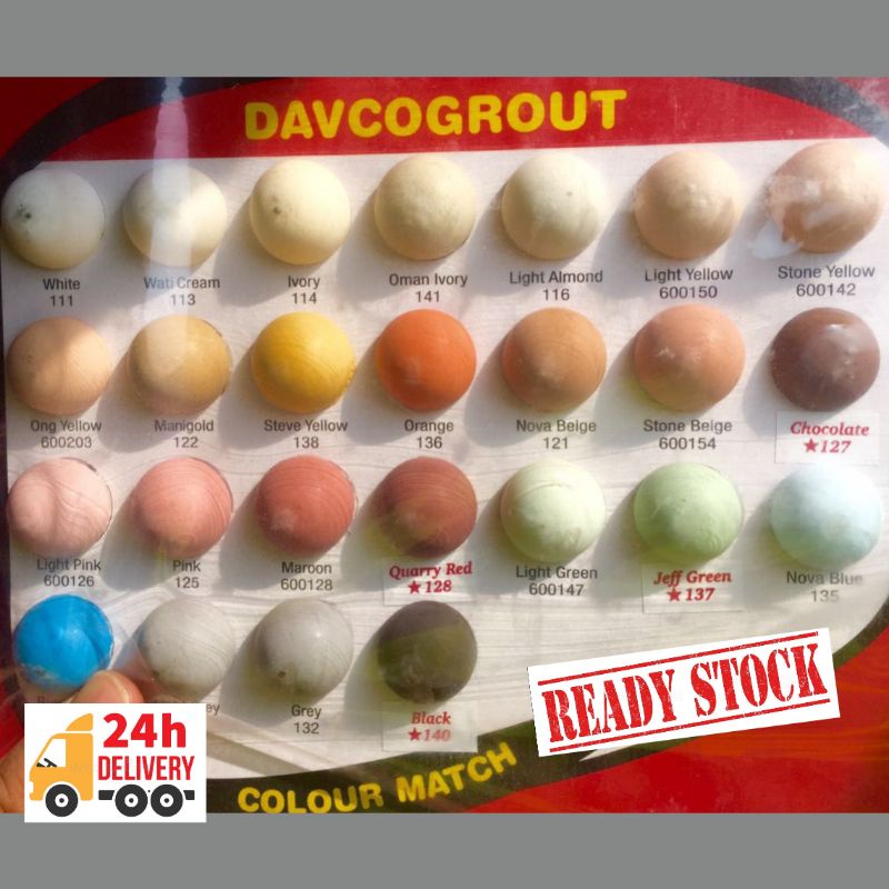 (1KG Repack)Colour Cement /Simen warna merah biru hitam kuning putih ...