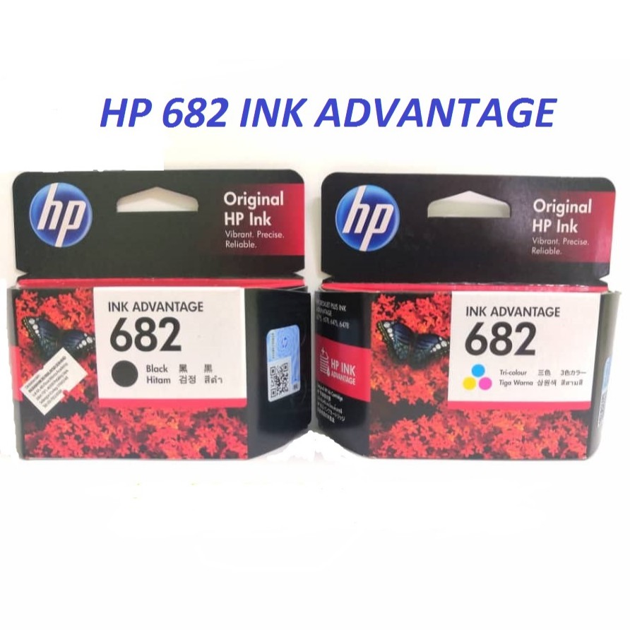 HP 682 Black/Colour Original Ink Advantage Cartridge | Shopee Malaysia