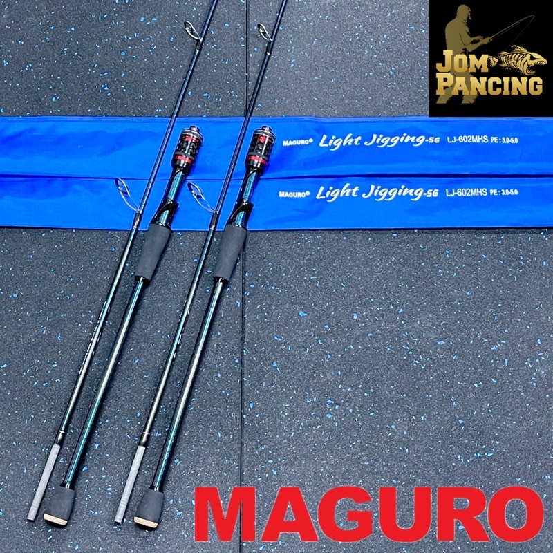 【Jom Pancing】MAGURO LIGHT JIGGING Solid Carbon Spinning Rod,Joran ...