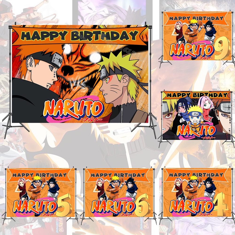 Naruto Children's Birthday Party Background Cloth Decoration Banner ...