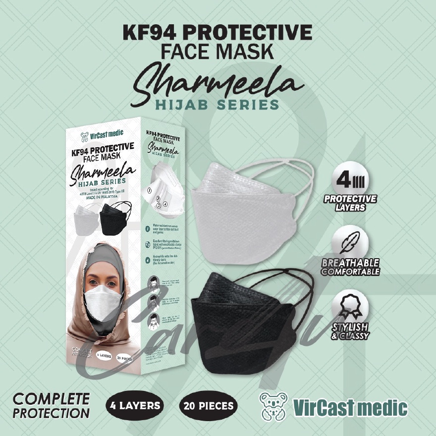 VIRCAST MEDIC x SAFECO Sharmeela | The Hijabis Pastel Shades KF94 ...