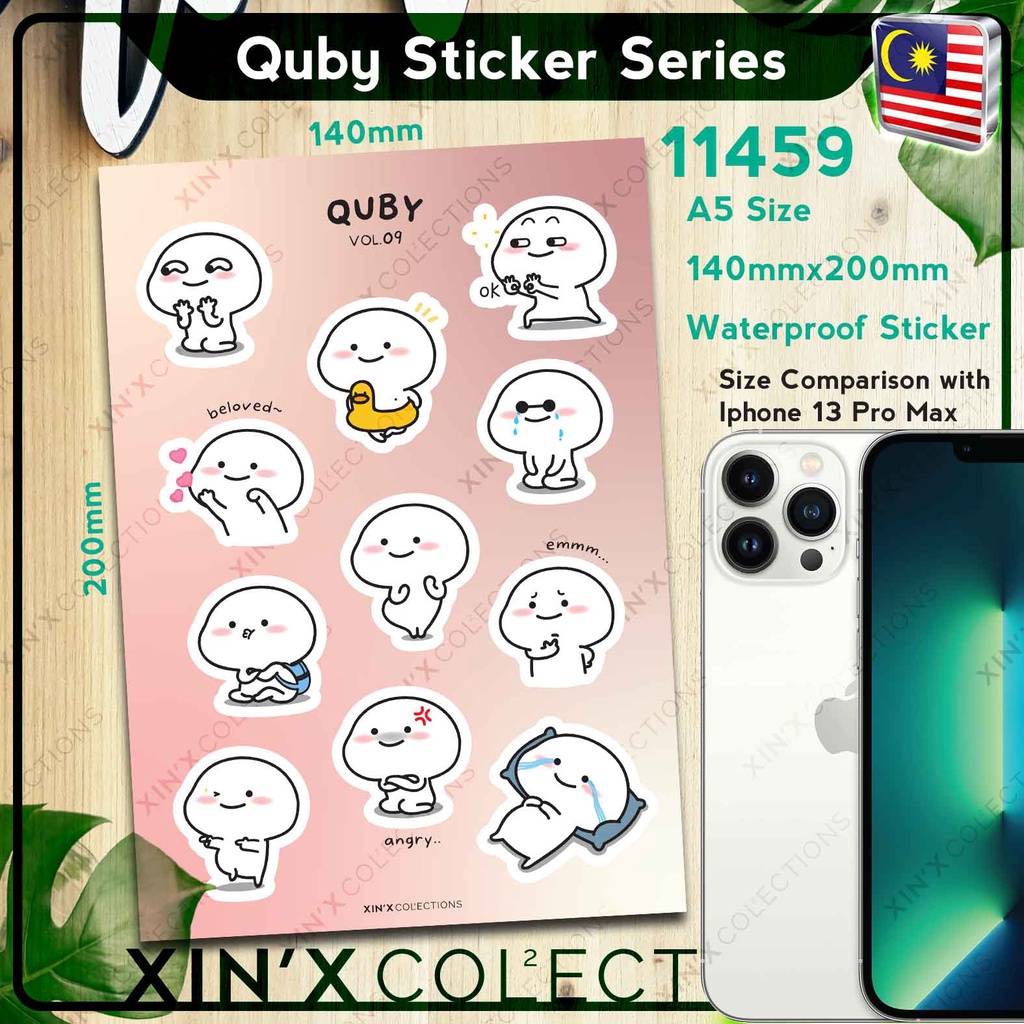 Pentol Quby Stickers Emoji WhatsApp LINE Waterproof Stickers label ...