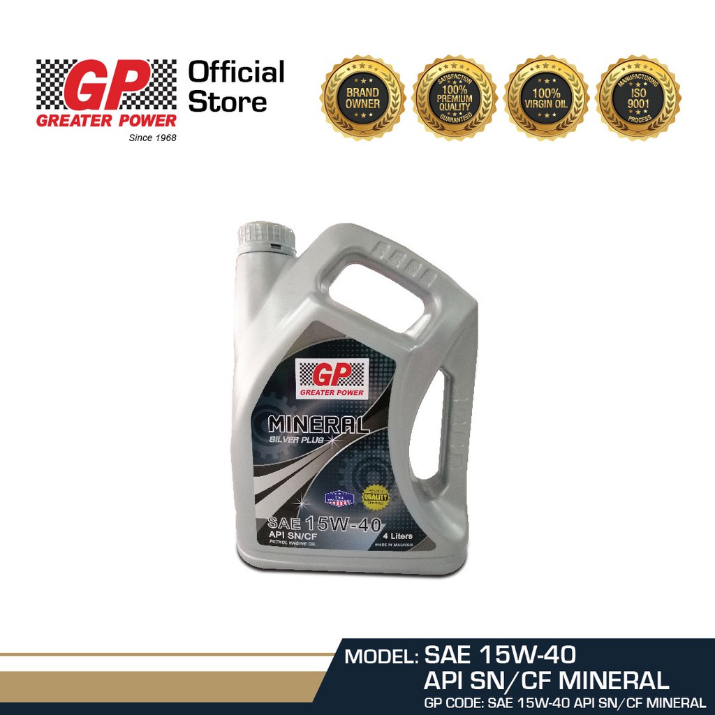 GP Engine Oil Mineral Silver Plus SAE 15W-40 API SN/CF | Shopee Malaysia