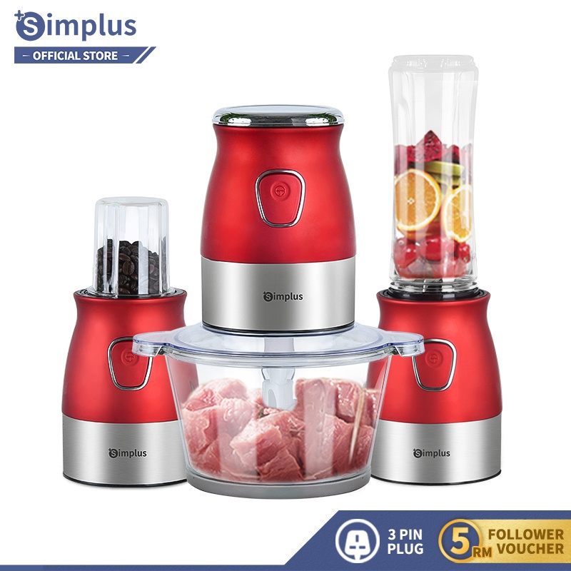 Simplus 3 in 1 Multifunction Food Processor Meat Grinder/Juice Blender ...