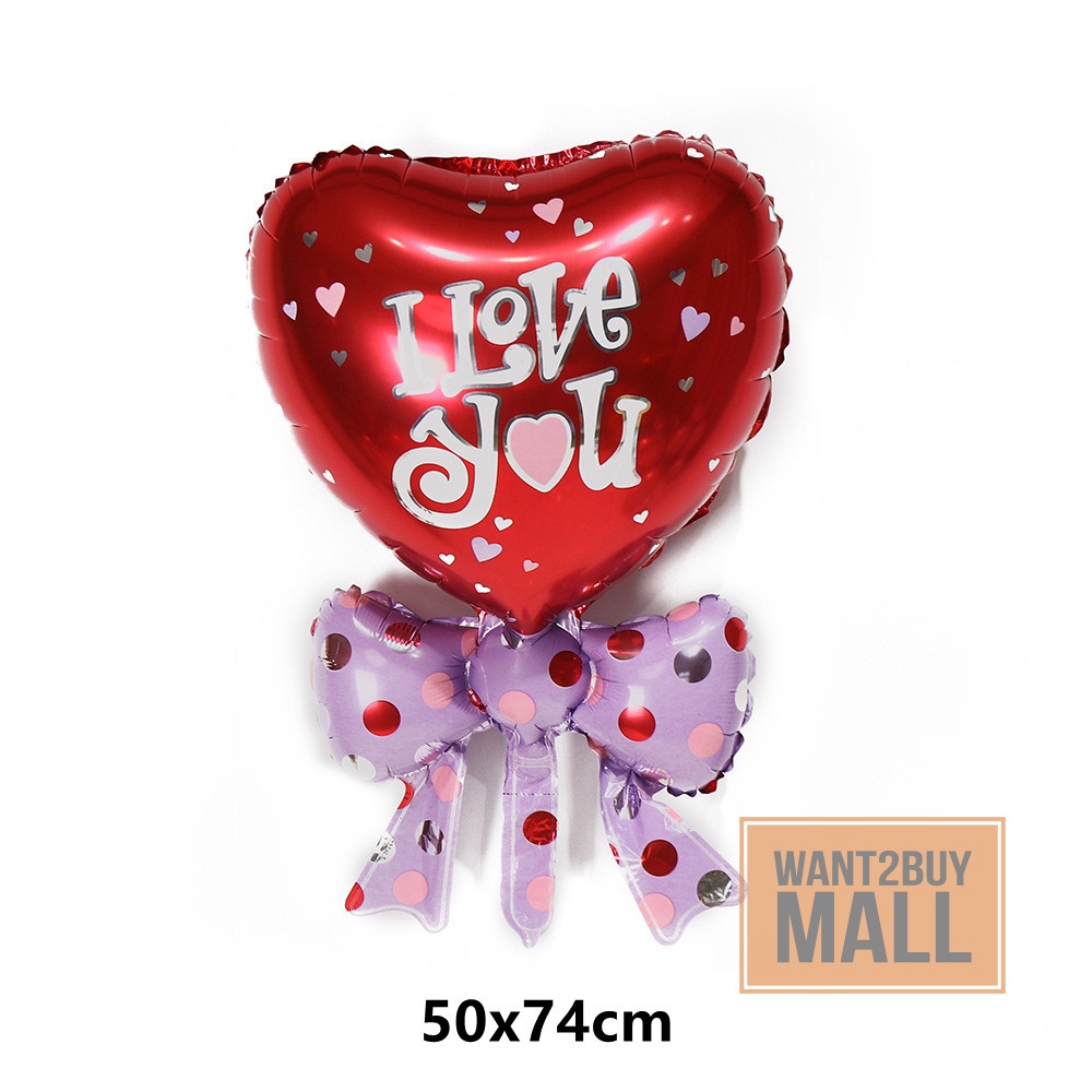 🇲🇾 18 Inch Love Heart Shape I Love You Wedding Valentine's Day Anniversary Party Aluminium Foil ...