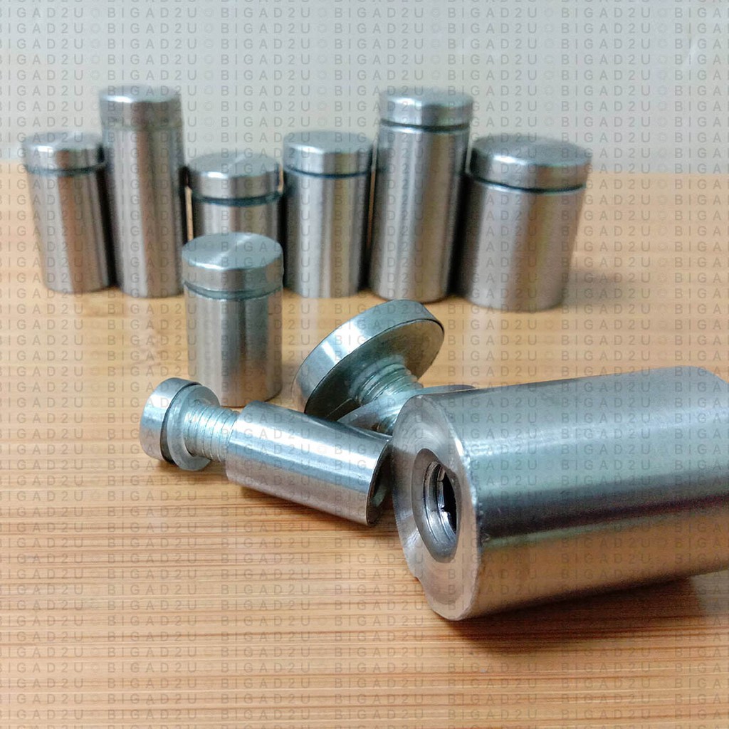 Glass Acrylic Bolt Nut Stainless Steel Advertising Nail Barrel Screw ...