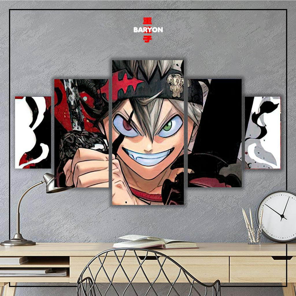 HIASAN DINDING KAYU Baryon Wall Decor BLACK CLOVER ASTA 1 Set 5pcs ...