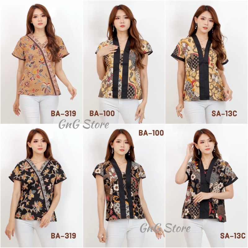 KATUN Women's Batik Blouse Tops BV Cotton Stretch BA-100/ BA-319/ SA ...