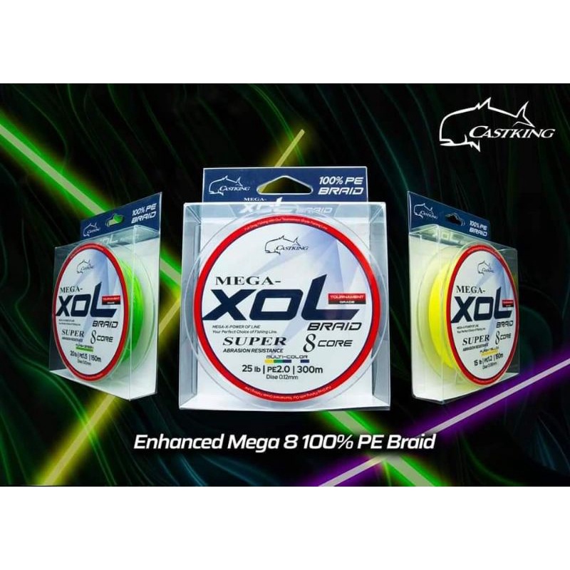 💥 150M / 300M 💥 CASTKING MEGA-XOL PE BRAID LINE | Shopee Malaysia