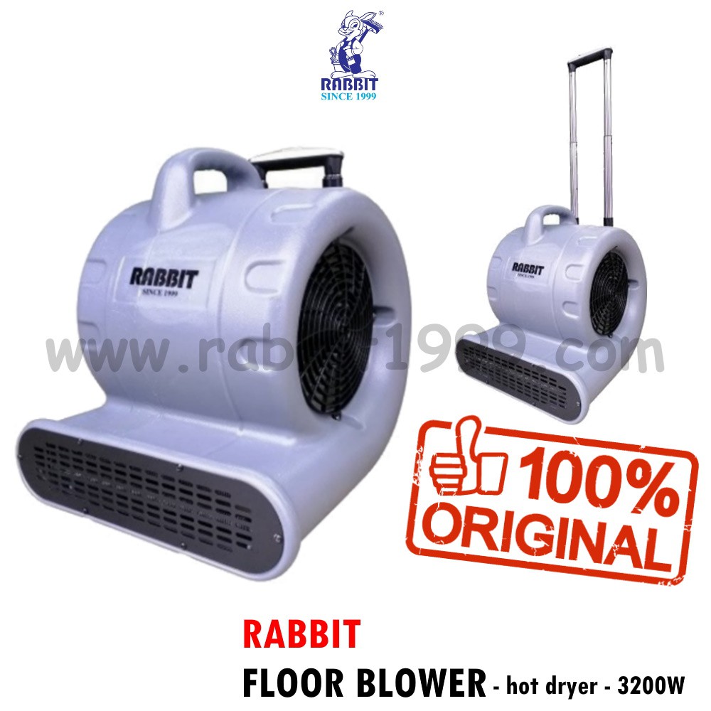 RABBIT FLOOR BLOWER - 3200W - hot dryer - 3-speed - 3 speed floor dryer ...