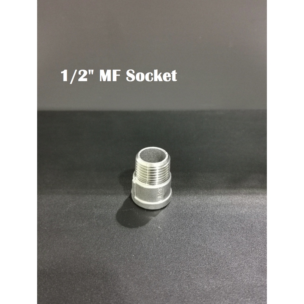 1/2" 3/4" 1" BSPT Stainless Steel SUS304 Tee Elbow Socket Nipple Bush Cap Plug Union Lock Nut ...