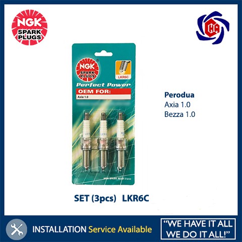 Perodua Axia Bezza LKR6C NGK Spark Plugs (SET / 3pcs) | Shopee Malaysia
