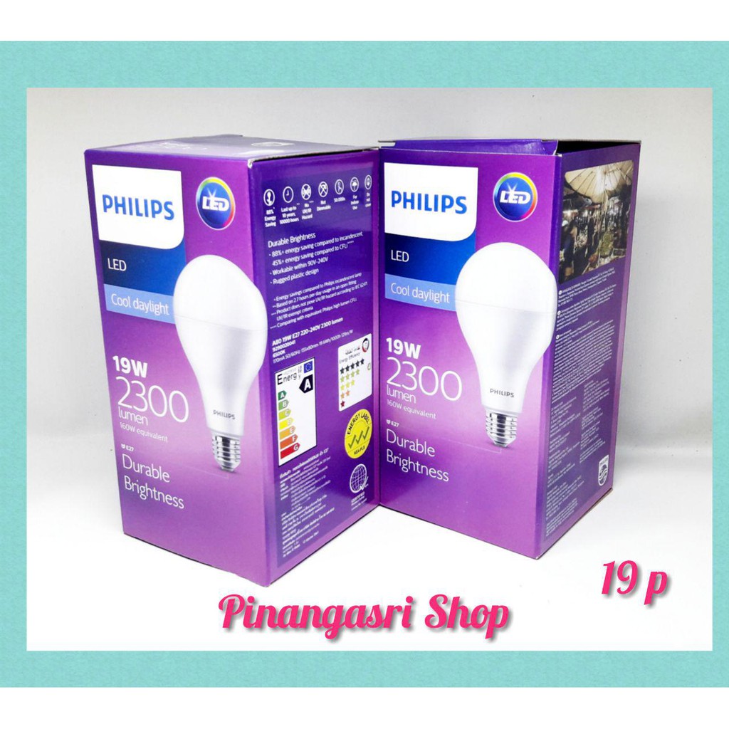 Philips LED lamp 19 watt 19w / Philip Putih 19 w LED Bulb 19watt ...
