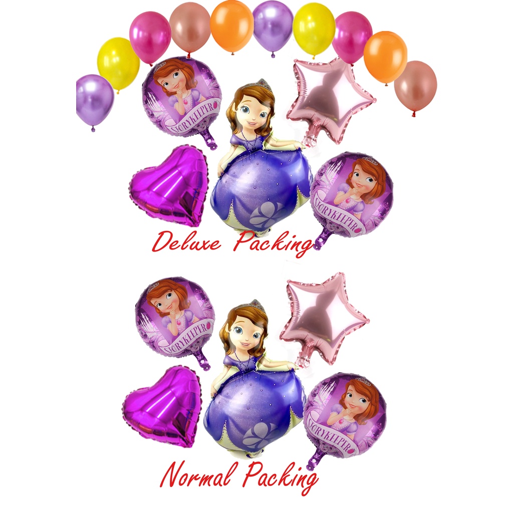 Foil Balloon Set ( Superhero / Spiderman / Sonic / Pjmask / Sofia ...