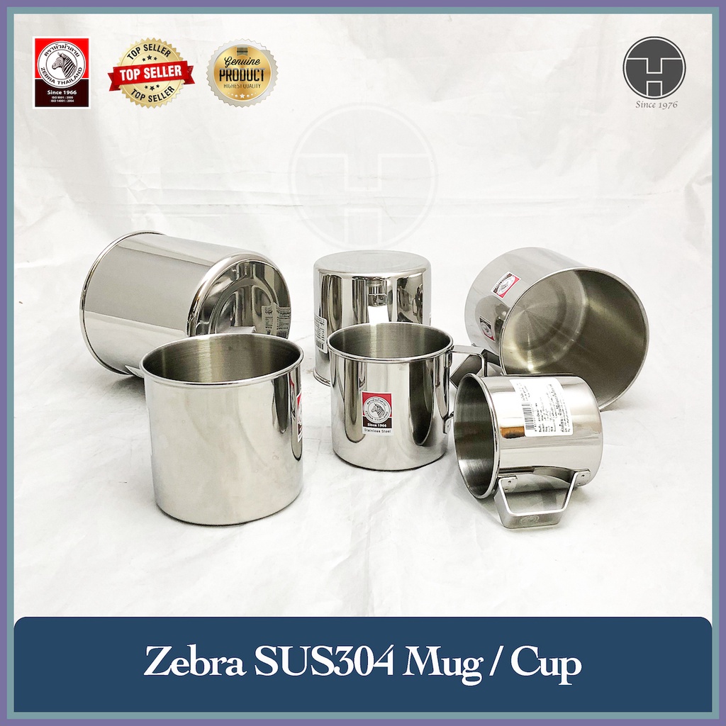 [TeoHin] Zebra SUS304 Stainless Steel Mug [ 7cm , 8cm , 9cm , 10cm ...