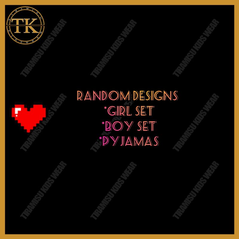 RANDOM DESIGN (BOY SET/ GIRL SET/ PYJAMAS/ SINGLET SET /PLAYSET ...