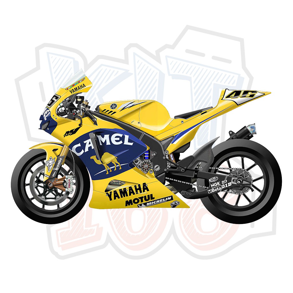 Yamaha YZR M1 2006 Camel Motorcycle Paper Model | Shopee Malaysia