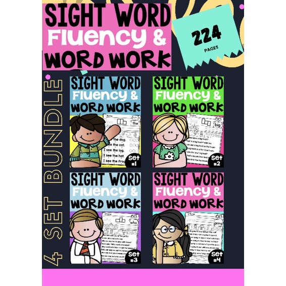 Sight Word Fluency & Word Work Mega Bundle Preschool Kindergarten 🌻[019 ...