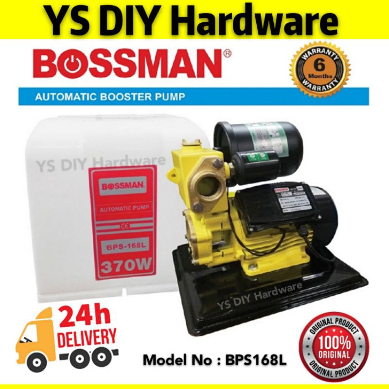 BOSSMAN Automatic Booster Pump With Cover BPS-168L 0.5HP 370W | Shopee ...