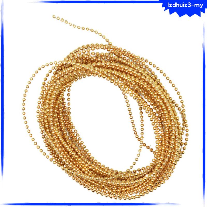5 Meters Beads Beaded Ribbon Trim String Chain for Wedding Crafts Gold ...