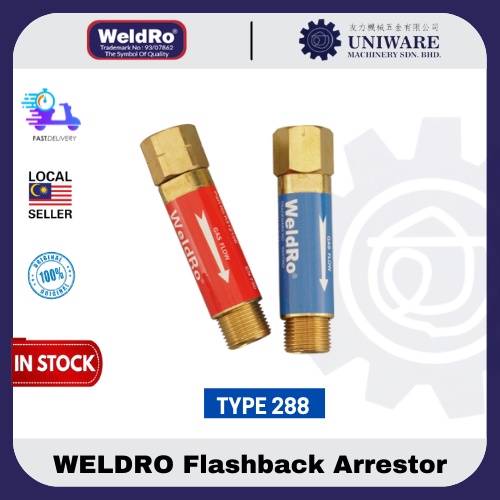 🔥100% ORIGINAL🔥 WELDRO Type 288 Flashback Arrestor - Oxygen & Acetylene ...