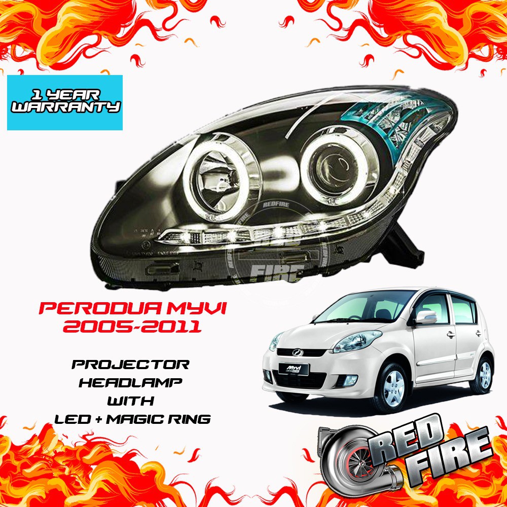 Eagle Eyes Perodua Myvi 2005-2011 Projector Headlamp Lamp Starline Led ...