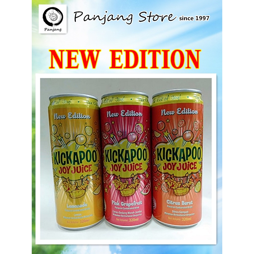 KICKAPOO JOY JUICE LEMONADE / PINK GRAPEFRUIT / CITRUS BURST CAN 320ML ...