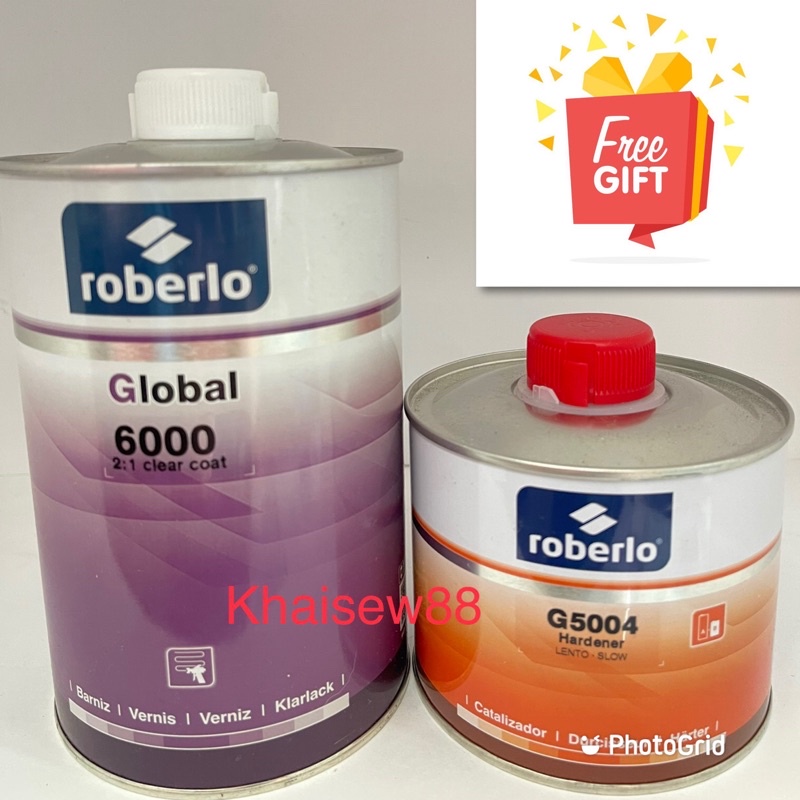 Roberlo Global 6000 2:1 Clear coat & G5004 Hardener (FREE GIFT ...