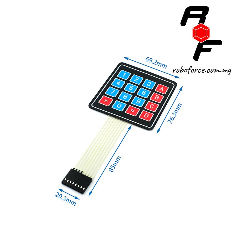 4x4 Membrane Keypad Module for Arduino/Raspberry Pi/ ARM/ 8051 Microcontrollers (STEM/Robotics ...