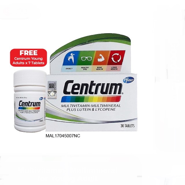 Centrum Multivitamin-Multimineral Plus Lutein & Lycopene 30's Foc 7's ...
