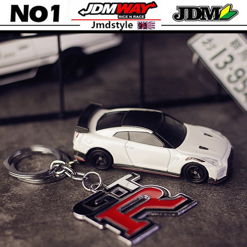 1Pcs Zinc Alloy Grill JDM Key Chain GTR Keychain Metal Chrome Ring ...