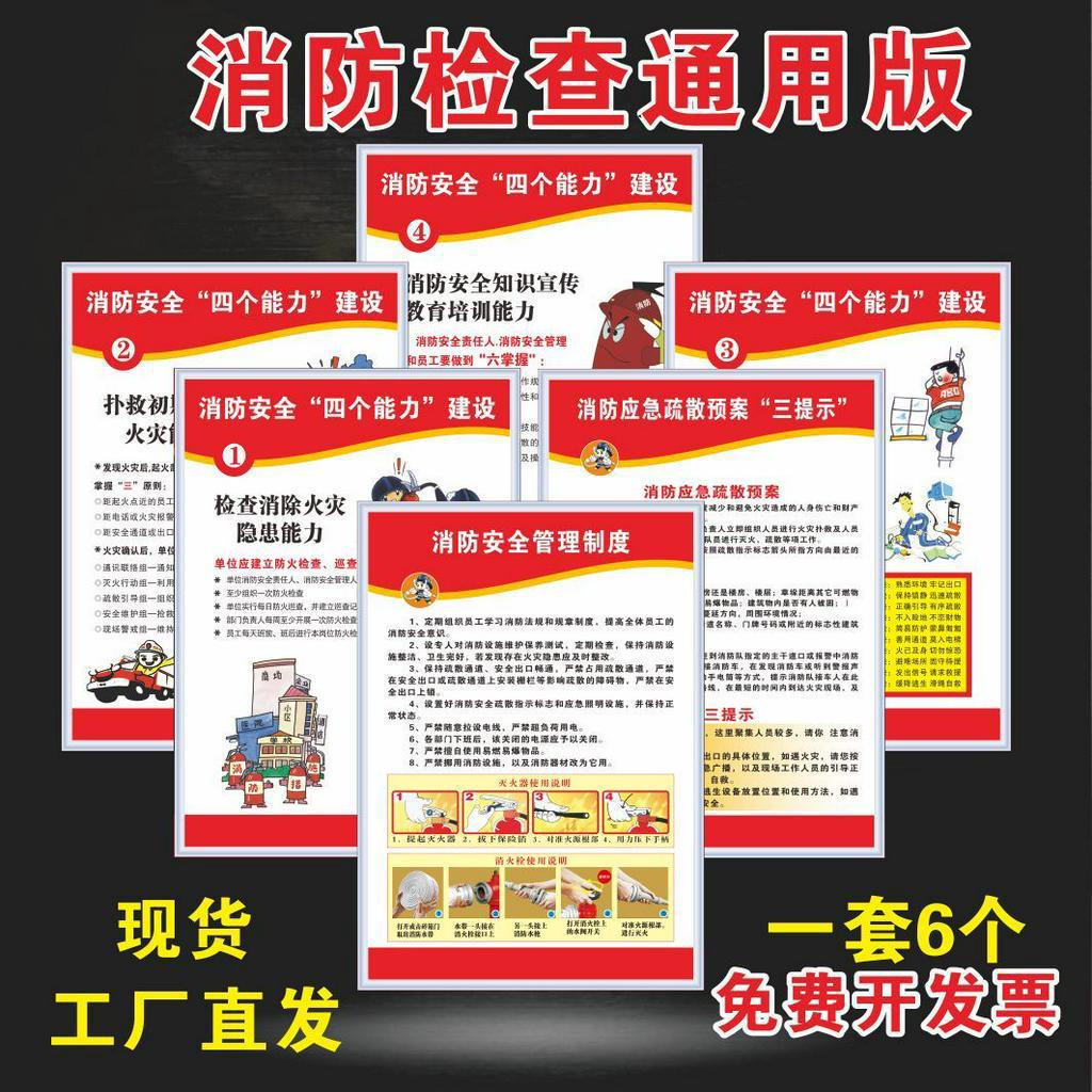 Fire Safety Management System Card Four Abilities Three Tips Fire ...