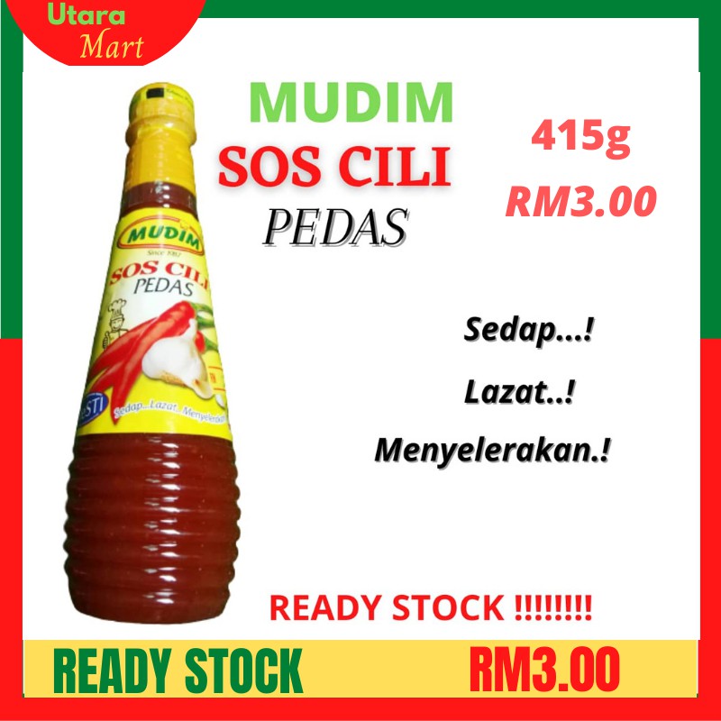 SOS CILI PEDAS MUDIM🔥415gram🔥READY STOCK🔥Tak Sedap Tak Jual🔥 | Shopee ...