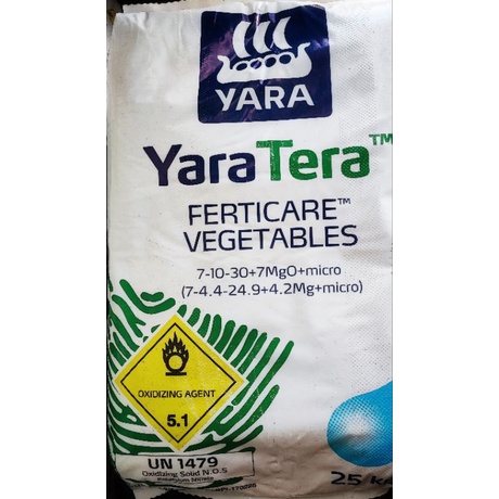 Yara Tera Ferticare 7-10-30+7Mg0+Micro 25 Kg | Shopee Malaysia