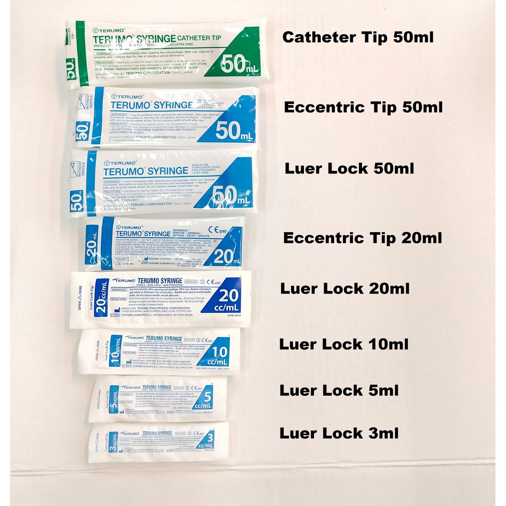 Terumo Syringe without needle 3ml, 5ml, 10ml, 20ml, 50ml | Shopee Malaysia