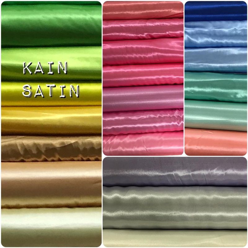 (1m)Kain Satin Murah 44/45'/for decoration/packaging/birthday ...