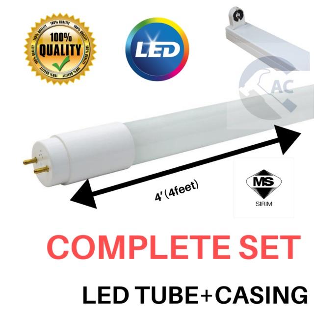 [100% SIRIM APPROVAL] 5 SET/BOX SIRIM LED TUBE 4 FT T8 | LAMPU LED ...