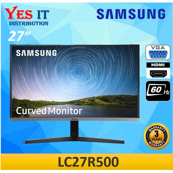 Samsung 27" LC27R500 Curved Monitor (4ms , FHD , VA Panel , 1800R ...