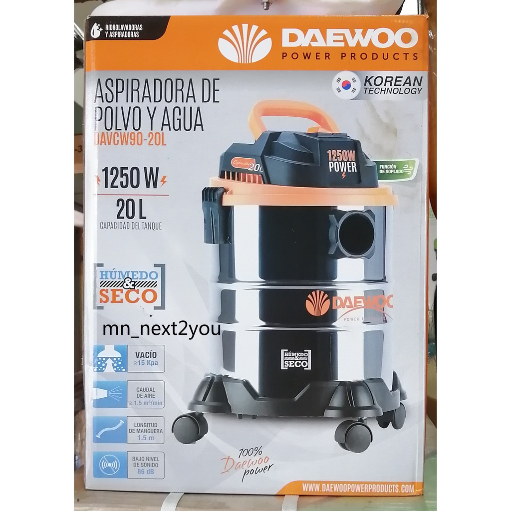 DaeWoo DAVCW90-20L Wet & Dry VACUUM CLEANER 1250W | Shopee Malaysia