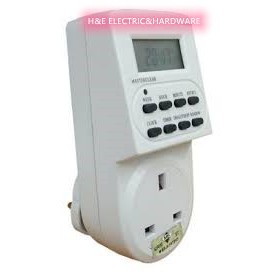 SUM 24hrs 13A 3 Pin Analogue Programmable Timer 0024 / Digital Plug-in ...