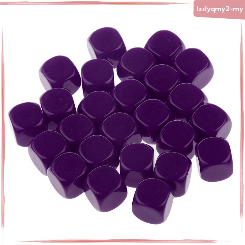 Curiosity 25 x Opaque Blank Six Sided Dice D6 RPG Table Game Dices ...