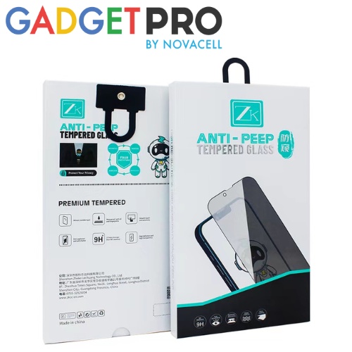 ZK IPH15/14 SEREIS PRIVACY TEMPERED GLASS 2.5D SILK FULL COVER TEMPERED ...