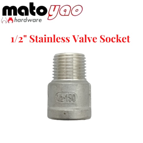 1/2" And 3/4" SUS304 Stainless Steel Pipe Fitting Socket Nipple Tee Elbow M&F Socket Street ...