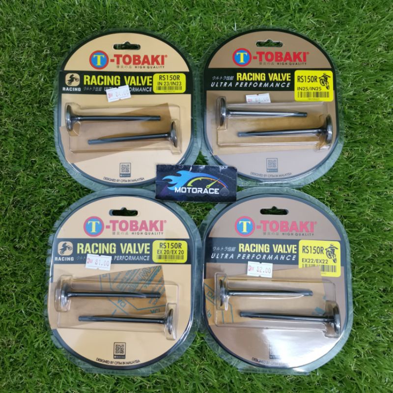 TOBAKI RACING VALVE INTAKE VALVE EXHAUST RS150 HONDA IN23 IN25 EX20 ...