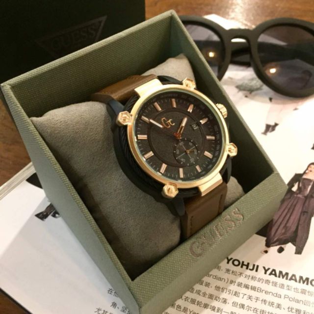 🔥🔥guess dark brown leather watch🔥🔥 | Shopee Malaysia