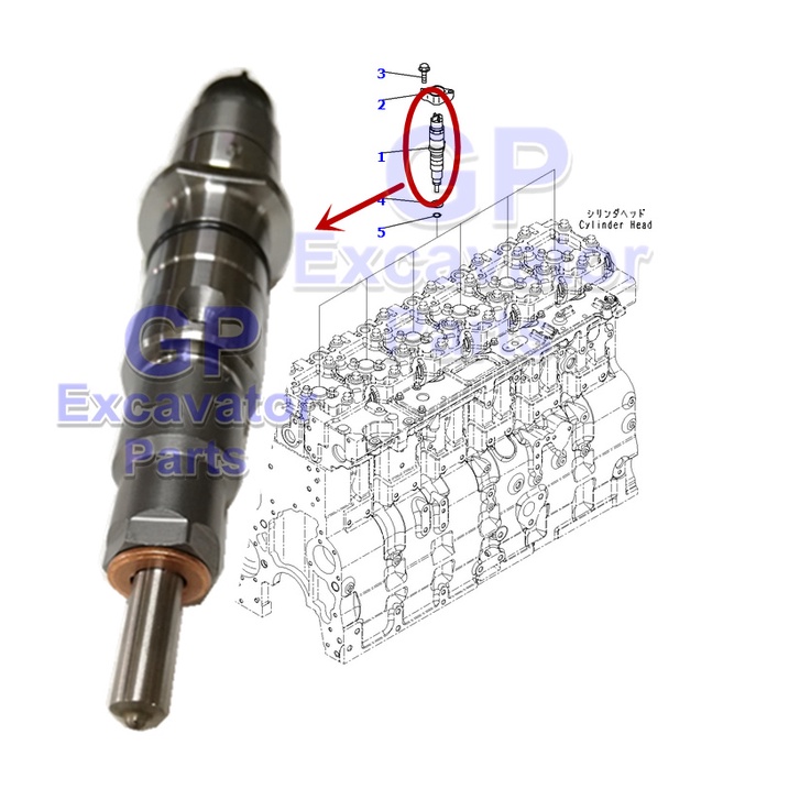 PC300-8 / SAA6D114E HYDRAULIC EXCAVATOR ENGINE INJECTOR (6745-11-3102 ...